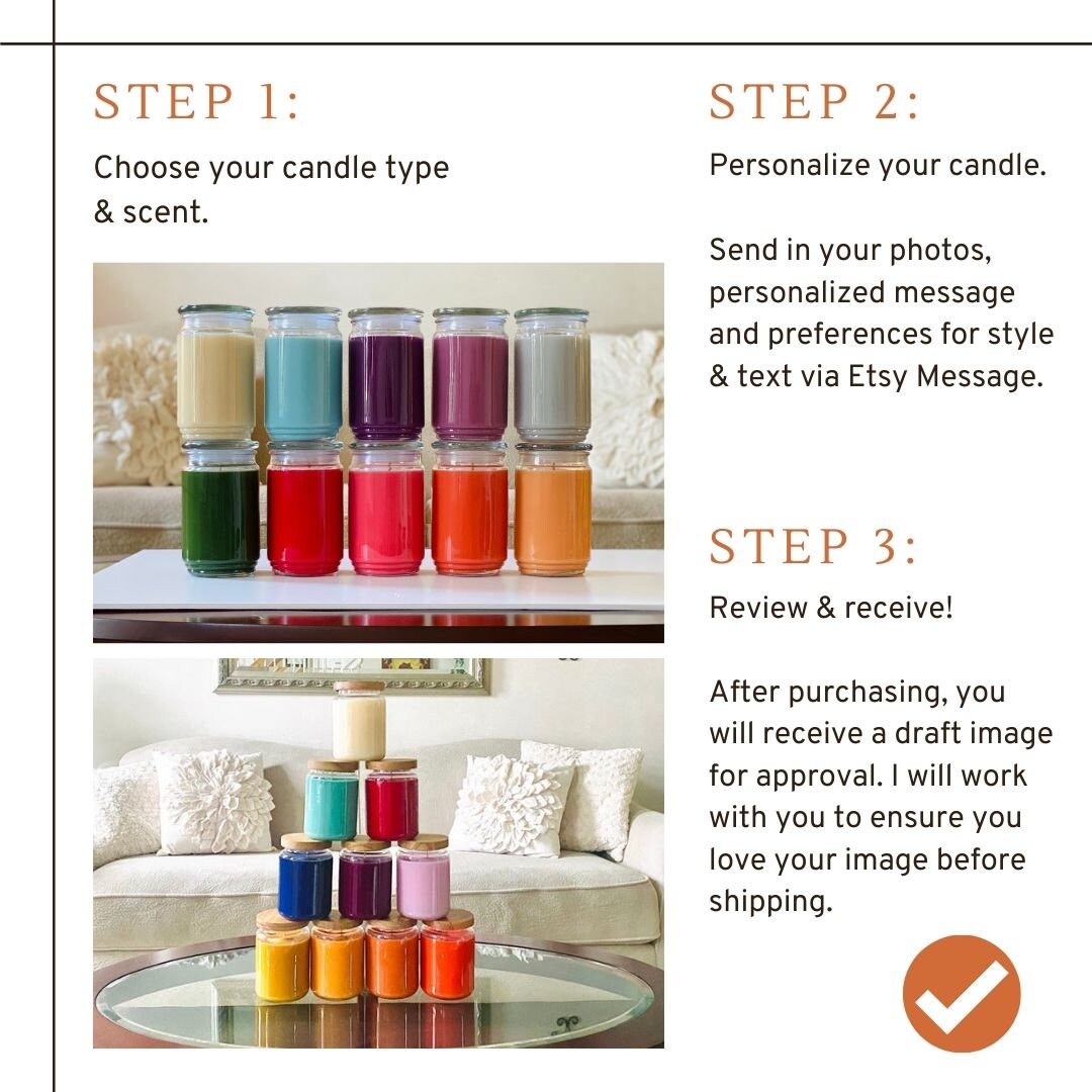Personalized Photo Candles Customize Your Own Candle - Etsy Australia