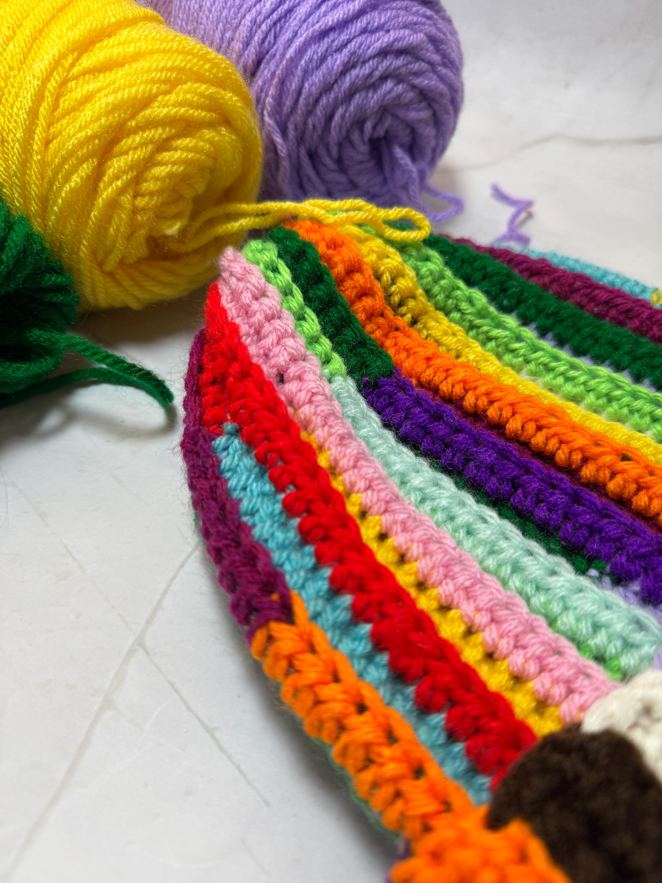 Scrap Yarn Beanie, Scrap Crochet Hat, Streetwear Beanie, Multicolor ...