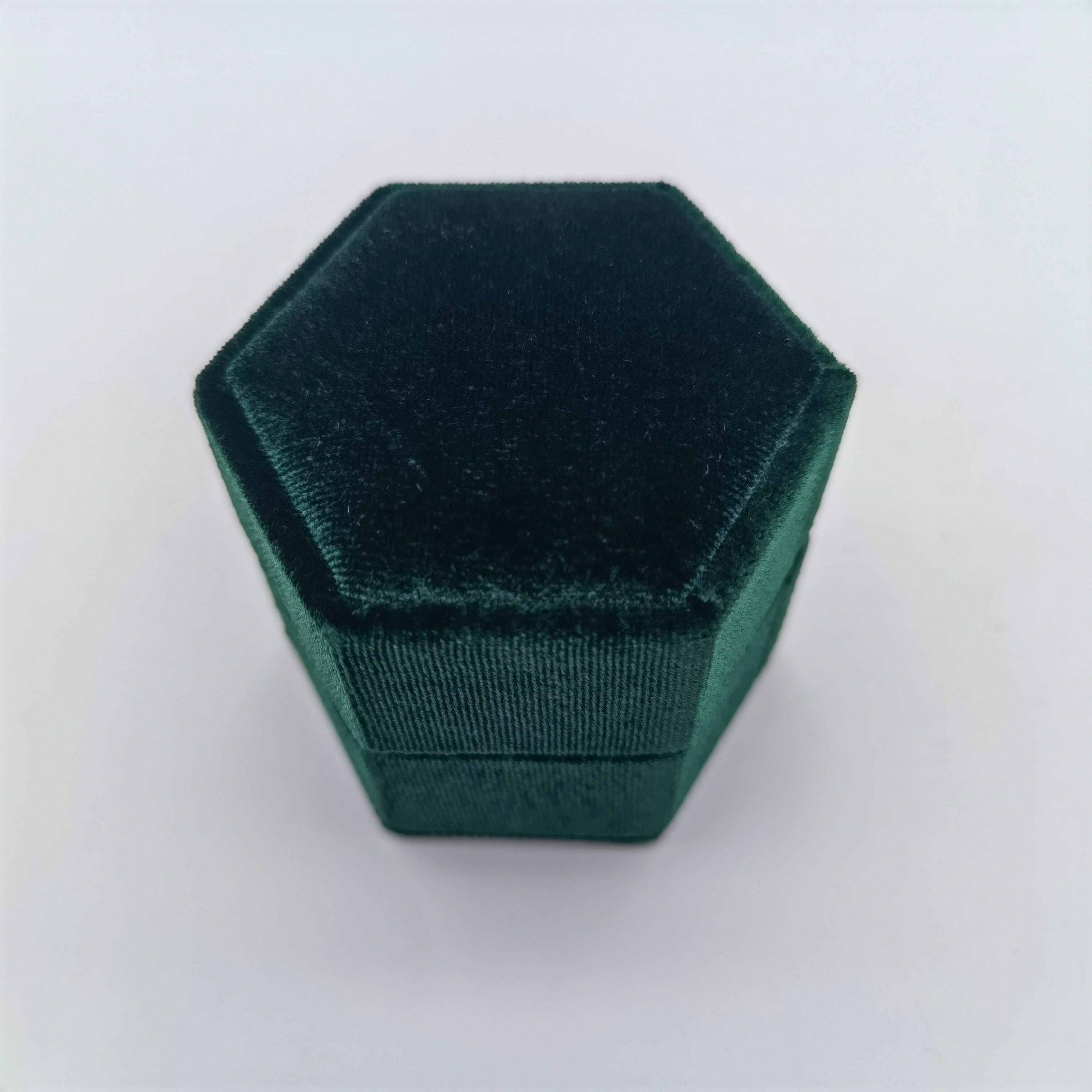 Green Velvet Ring Box, Wedding Ring Box, Ring Bearer Box, Engagement ...