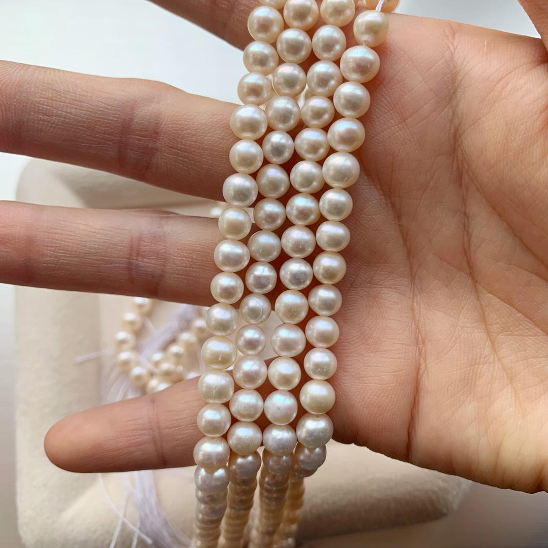3A 6mm Nearly Round Freshwater Pearl Strand Wholesale, High-quality 6mm ...
