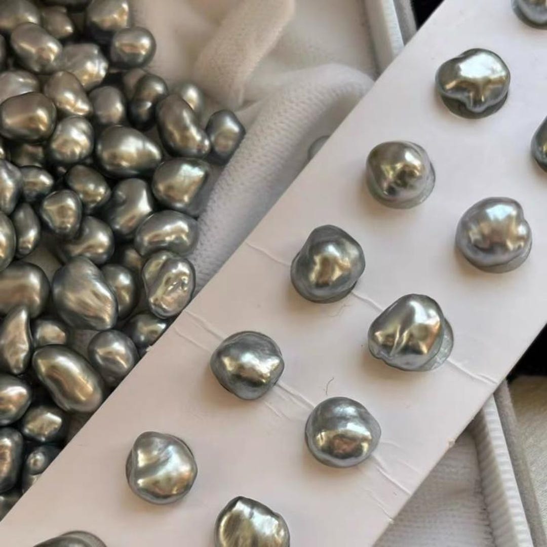 3A 2–12mm Platinum Grey Tahitian Keshi Pearl, Natural Loose Saltwater ...