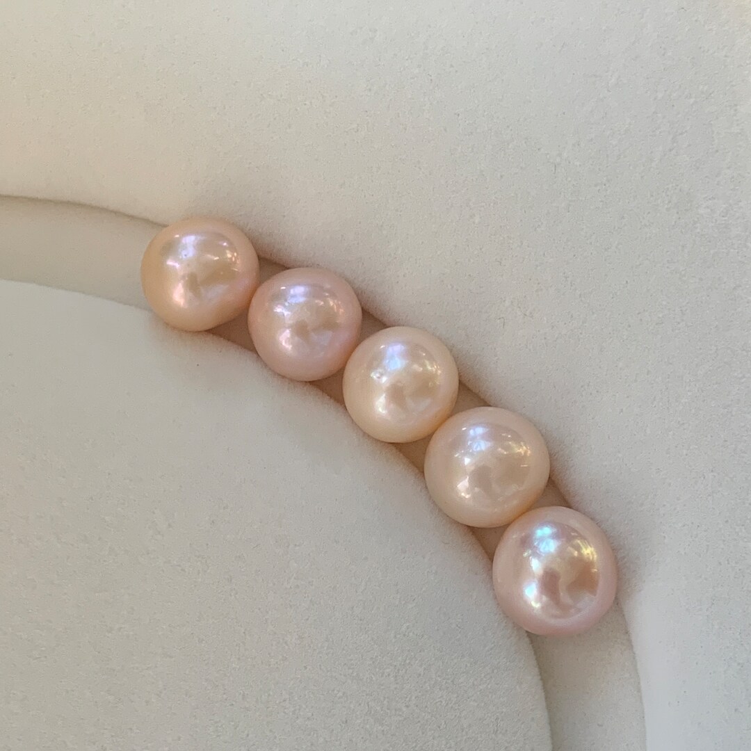 1pc 3A 11-13mm Pink Round Freshwater Pearl, Loose Pearl, Round ...