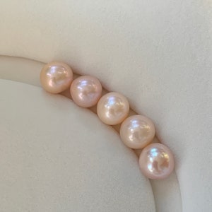 1pc 3A 11-13mm Pink Round Freshwater Pearl, Loose Pearl, Round ...