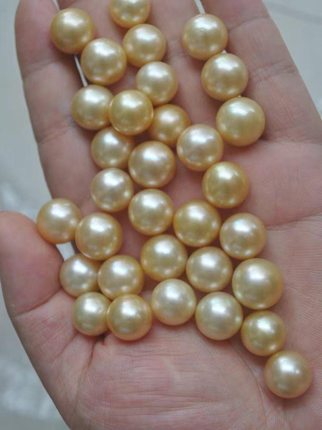 5A 7-13mm Freshwater Light Gold Pearls, Loose Pearl Beads, Diy Jewelry ...