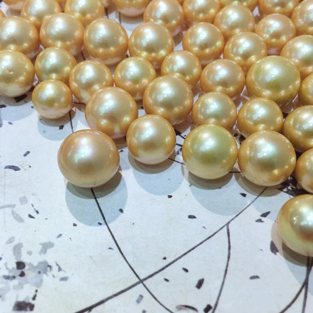 4A 7-13mm Freshwater Dark Gold Pearls, Loose Pearl Beads, Diy Jewelry ...
