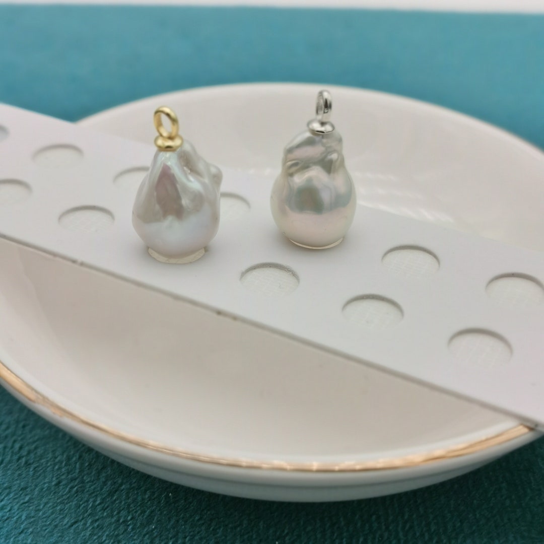 1pc 12-13mm Teardrop Baroque Pearl Pendent, Droplet White Small Baroque ...