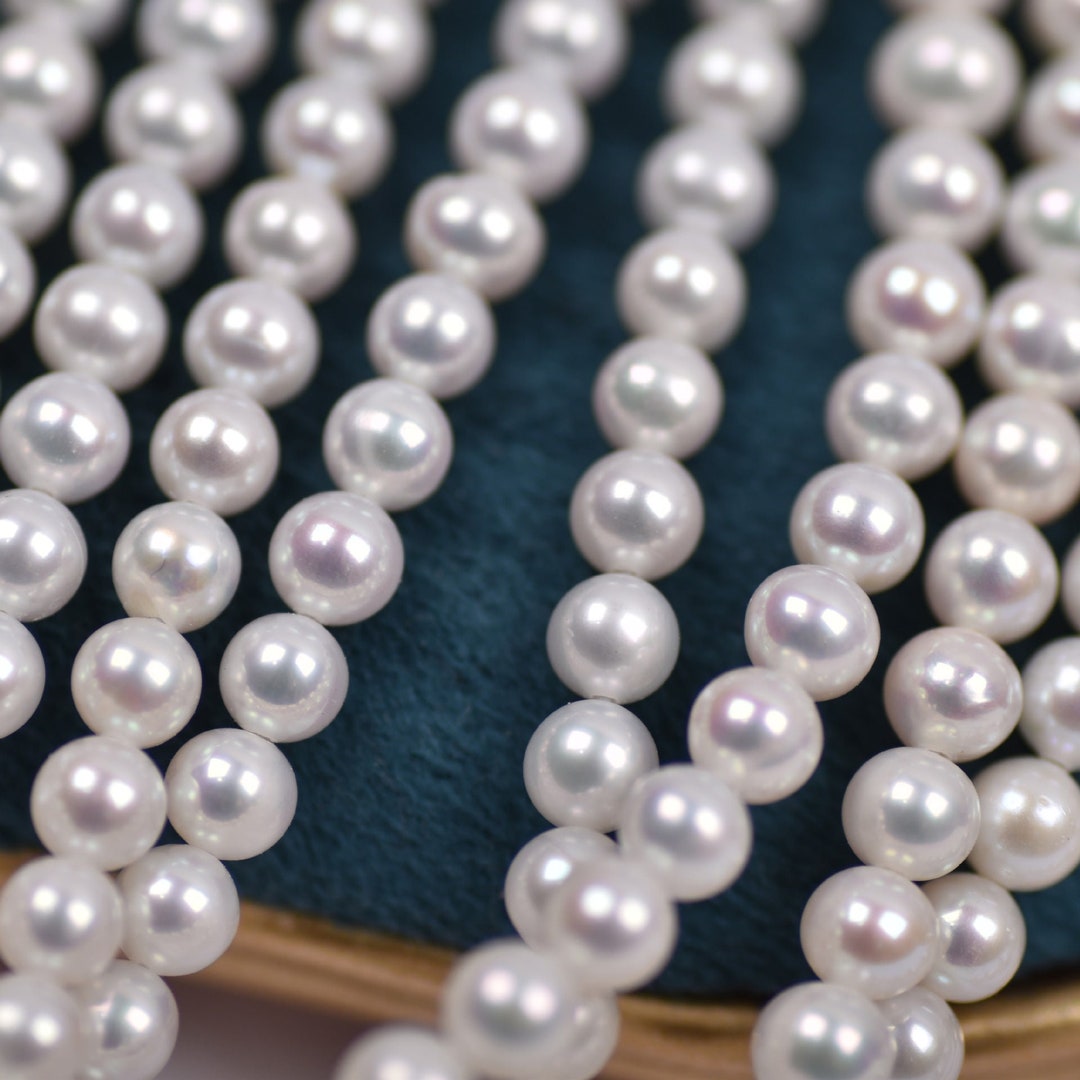 4mm Freshwater Nearly Round Nucleated Pearl Strand - Etsy
