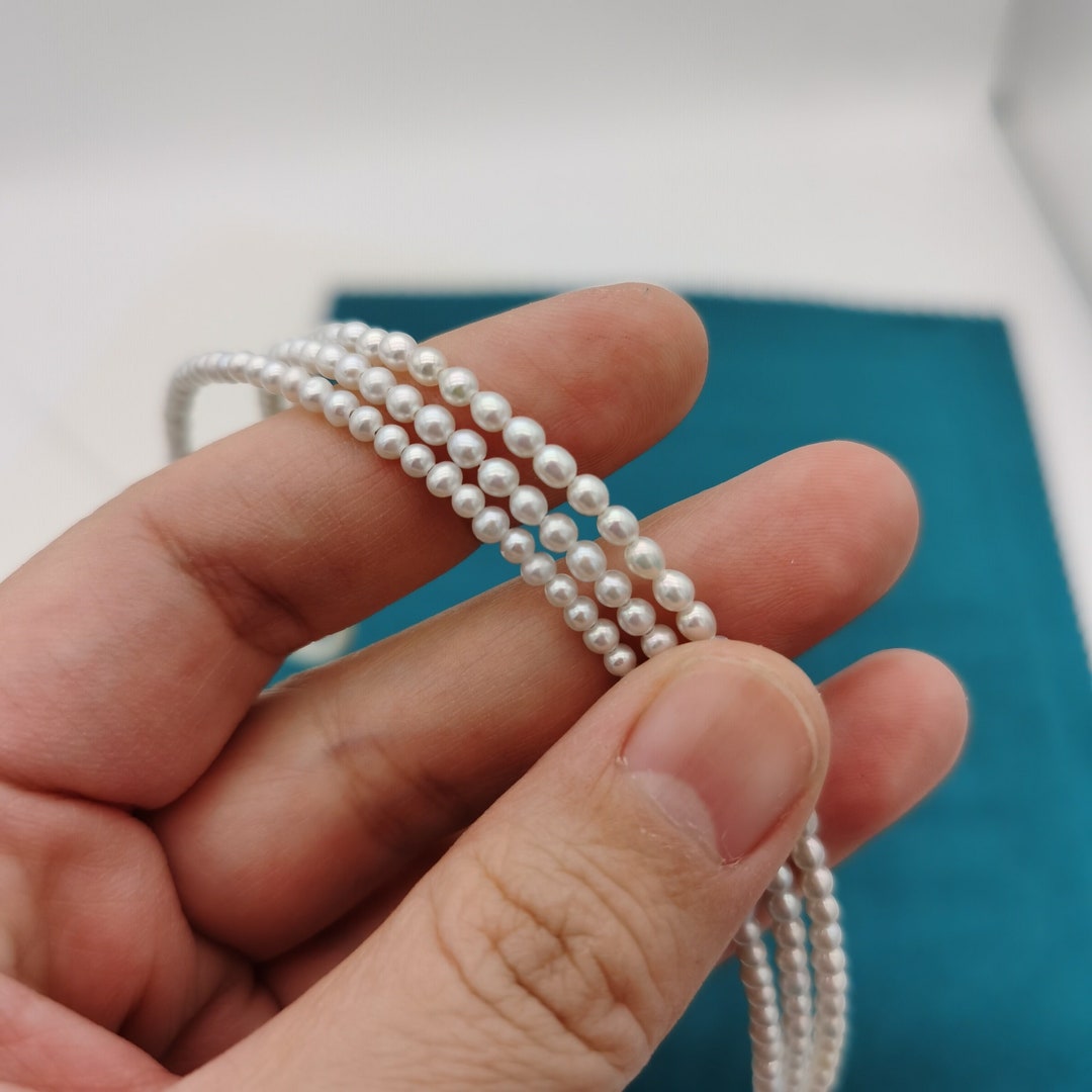 4A 2.5mm Nearly Round White Seed Pearl, Small Freshwater Pearls, Tiny ...