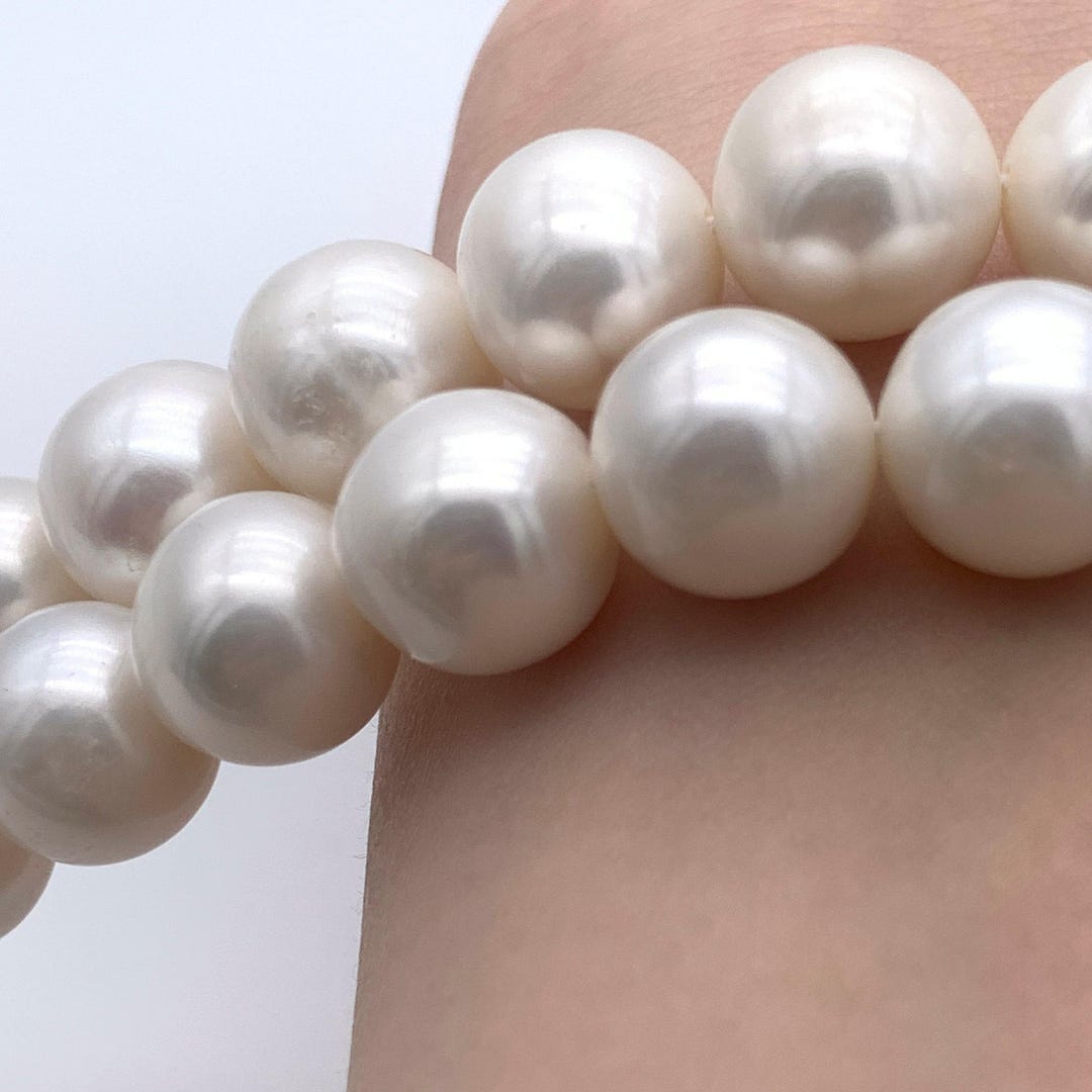 4a 11-12mm High Luster Round Freshwater Pearls, White Freshwater Pearls ...