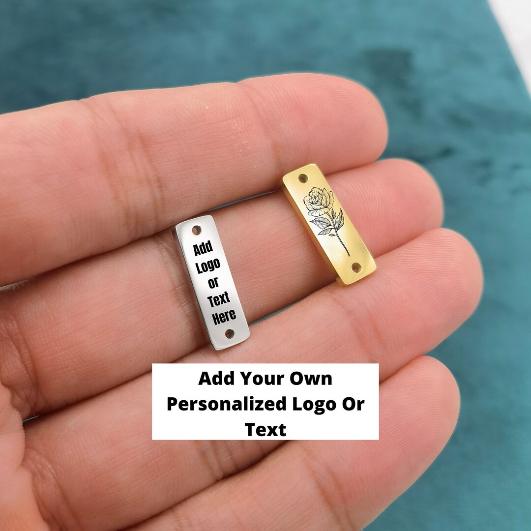 PRE-ORDER 1pc 18x6mm Personalized Rectangle Bar Tag, Stainless Steel ...