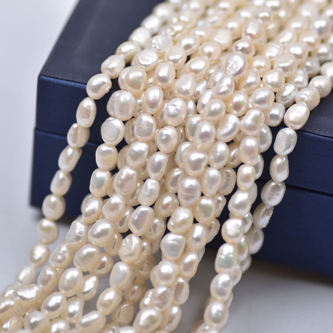 5-6mm Freshwater Nugget Pearl Strand, Freshwater Pearl, Freshwater ...