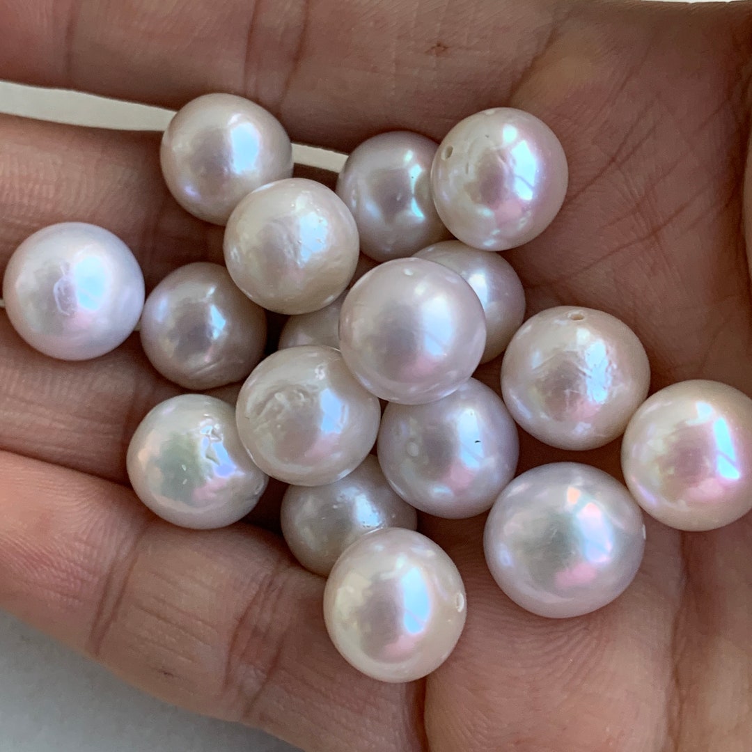 1pc 4A 11-12mm White Round Pearl, White Round Freshwater Pearls ...