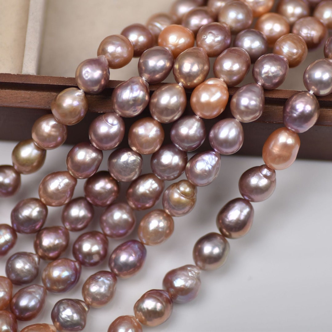 9-10mm Edison Pearl Strand 38-39cm, Loose Pearl Beads, Pearl Necklace ...