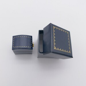 Vintage Style Royal Blue Rectangle Ring Box Handmade, Engagement ...