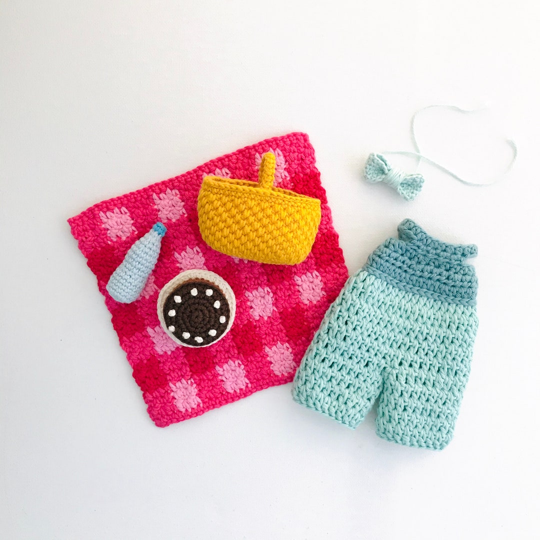 Amity's Picnic - CROCHET PATTERN - Doll Clothing and Accessories - From ...