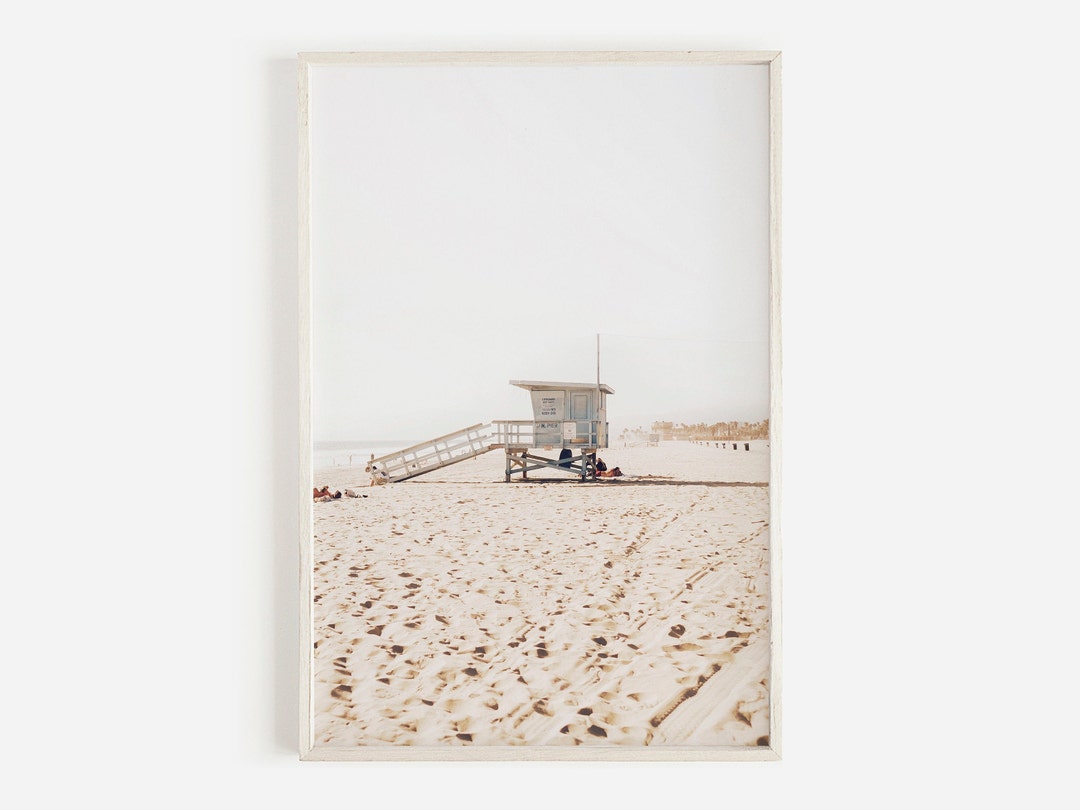 Lifeguard Print, Lifeguard Tower Print, Ocean Wall Art, California ...