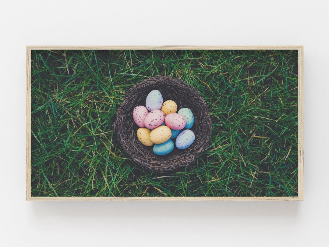 Samsung Frame TV Art | Nest With Easter Eggs | Easter Art for Frame TV ...