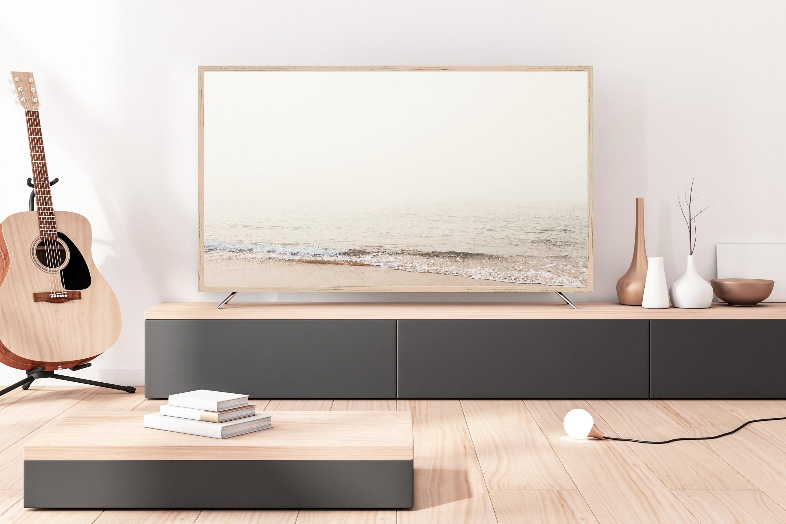 Samsung Frame TV Art Pastel Beach Art for Frame TV Beach - Etsy