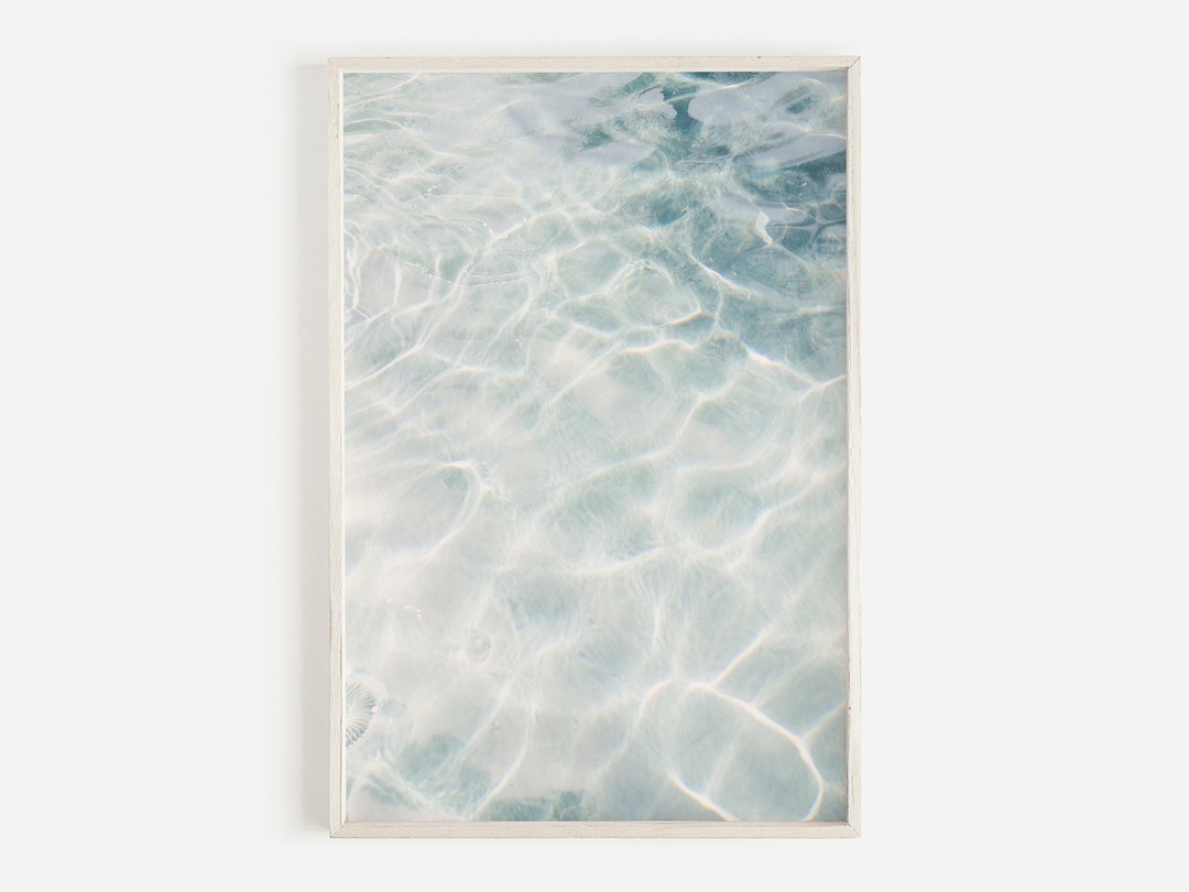 Ocean Waves Wall Art Print, Abstract Water, Waves Print, Beach Wall ...