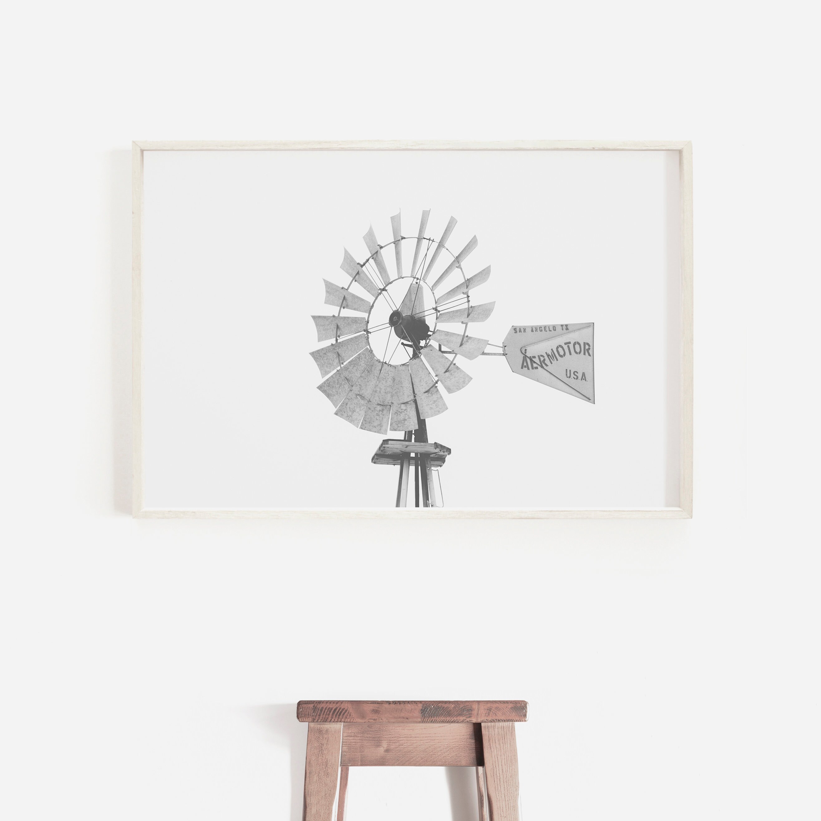 Windmill Print Modern Farmhouse Decor Windmill Print | Etsy