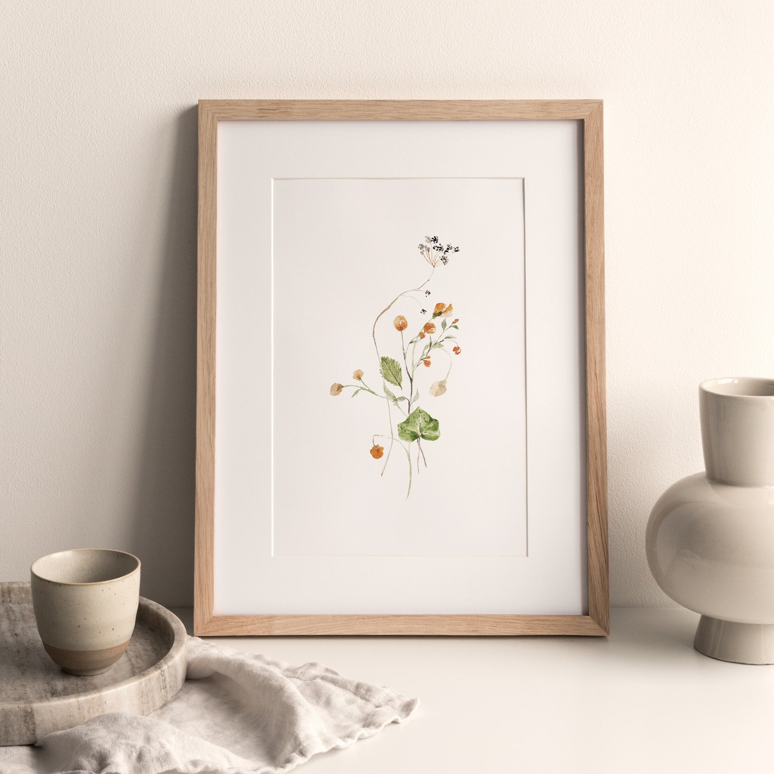 Floral Farmhouse Art Watercolor Flower Print Wildflower Wall - Etsy