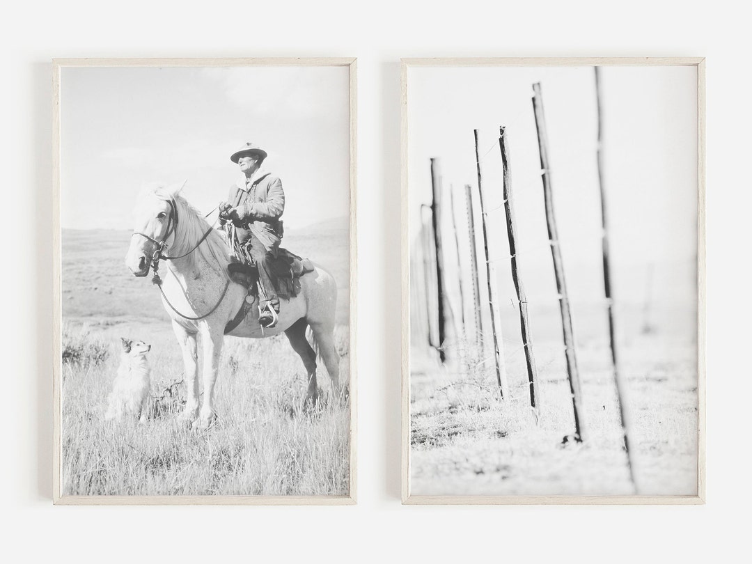 Cowboy Print Set, Western Decor, Southwestern Wall Art, Farmhouse ...