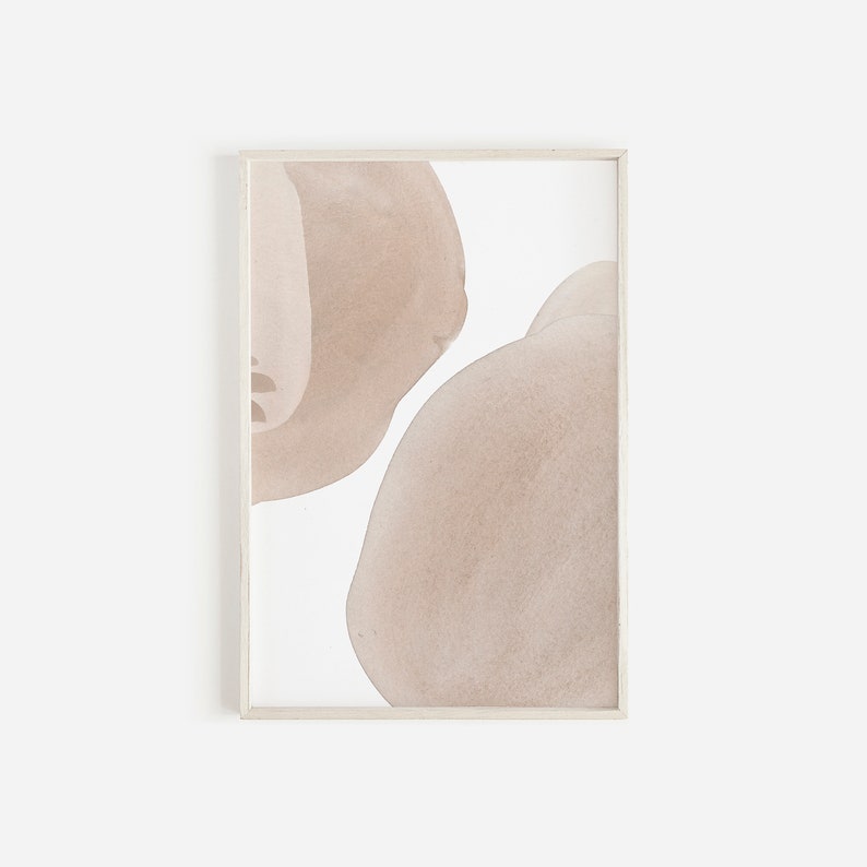 Neutral Watercolor Wash Wall Art Set of 3 Prints Boho | Etsy