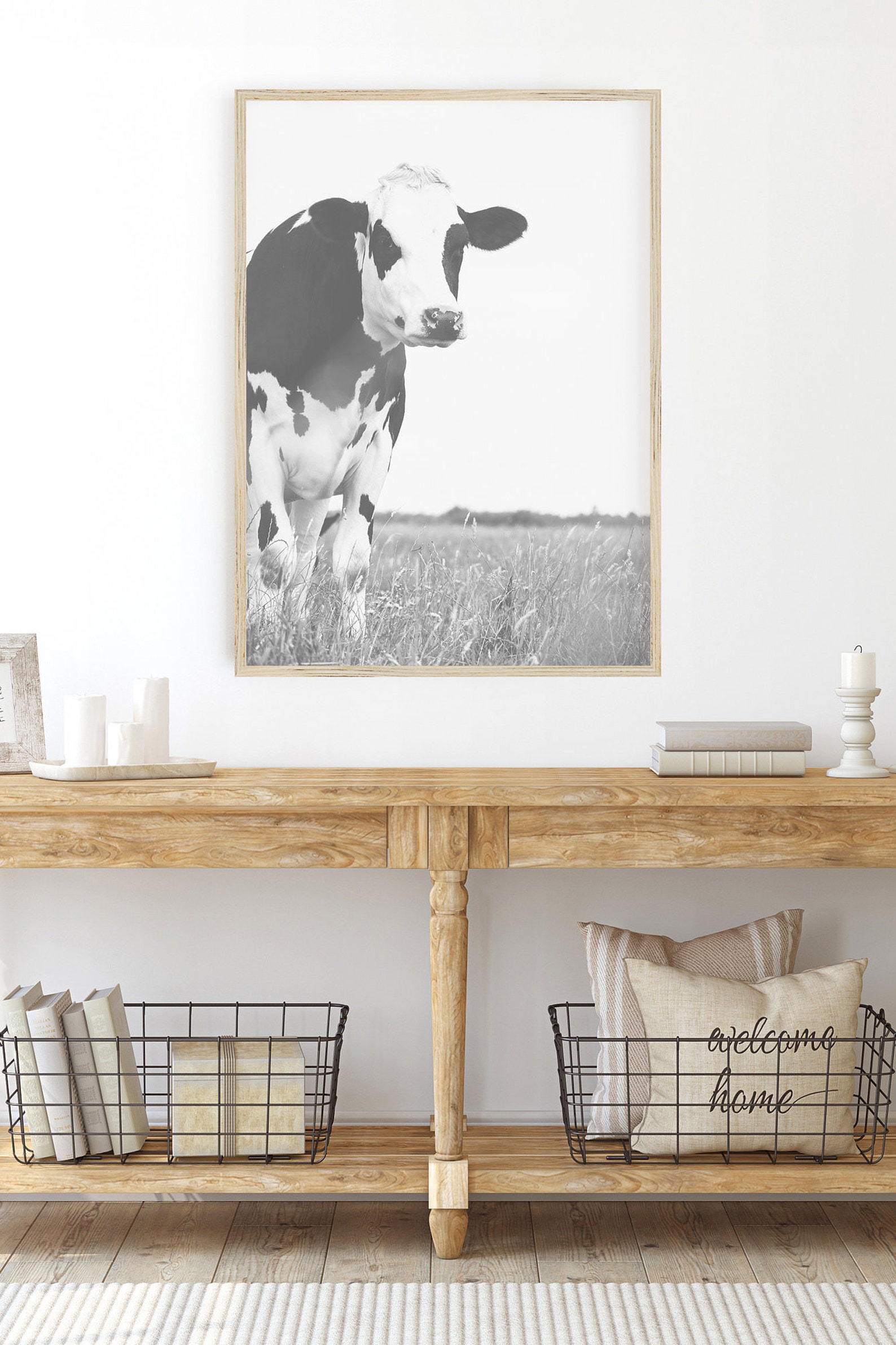 Cattle Wall Art Rustic Farmhouse Kitchen Decor Cow Wall Art - Etsy