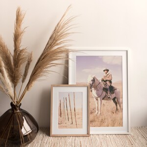 Western Cowboy Print Set of 2 Prints, Pastel Desert Prints, Western ...