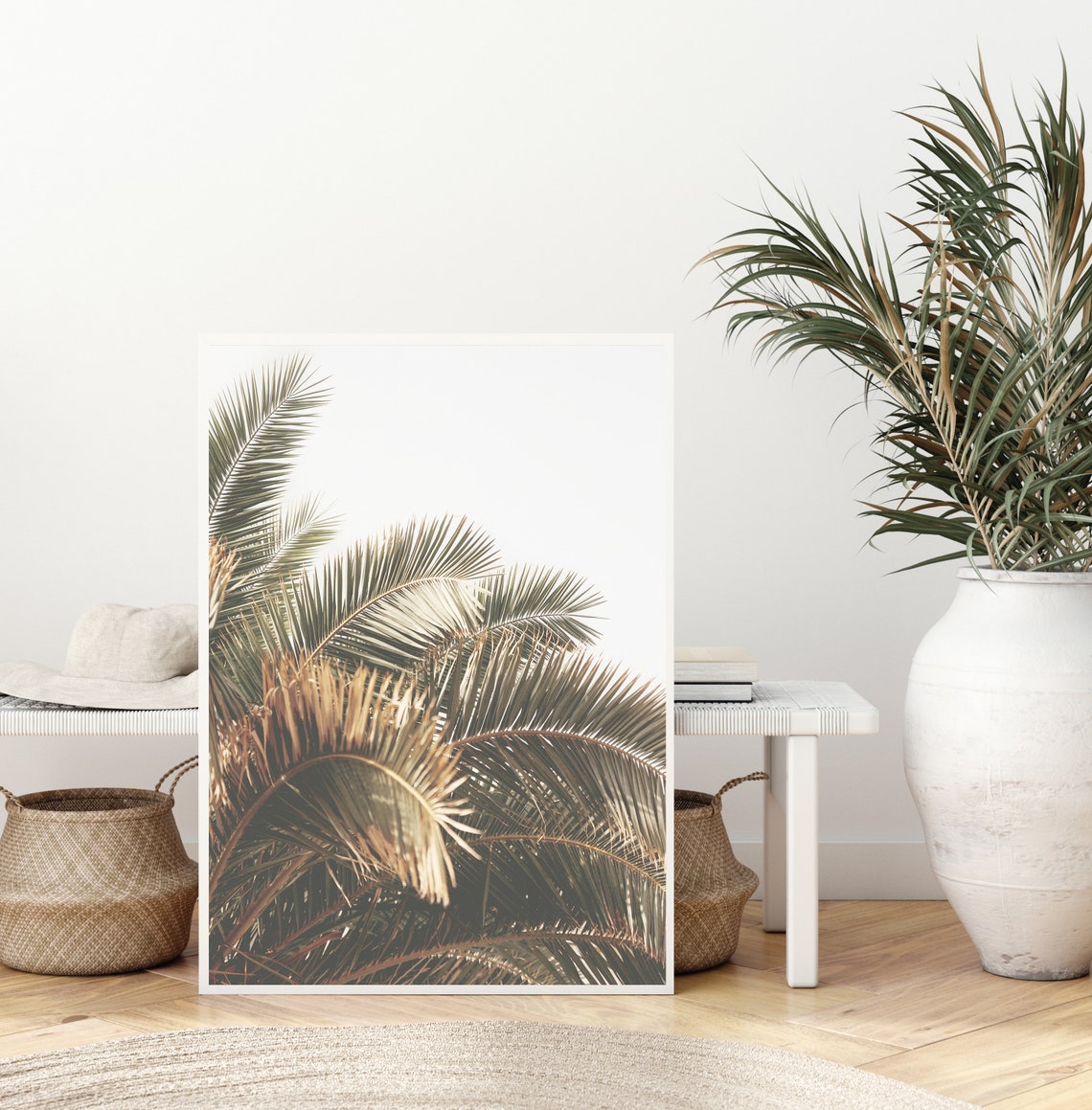 Boho Palm Trees Art Print, Tropical Art Print, Modern Coastal Decor ...