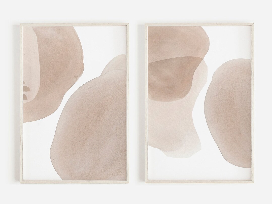 Set of 2 Abstract Watercolor Prints, Downloadable Art, Bedroom Decor ...