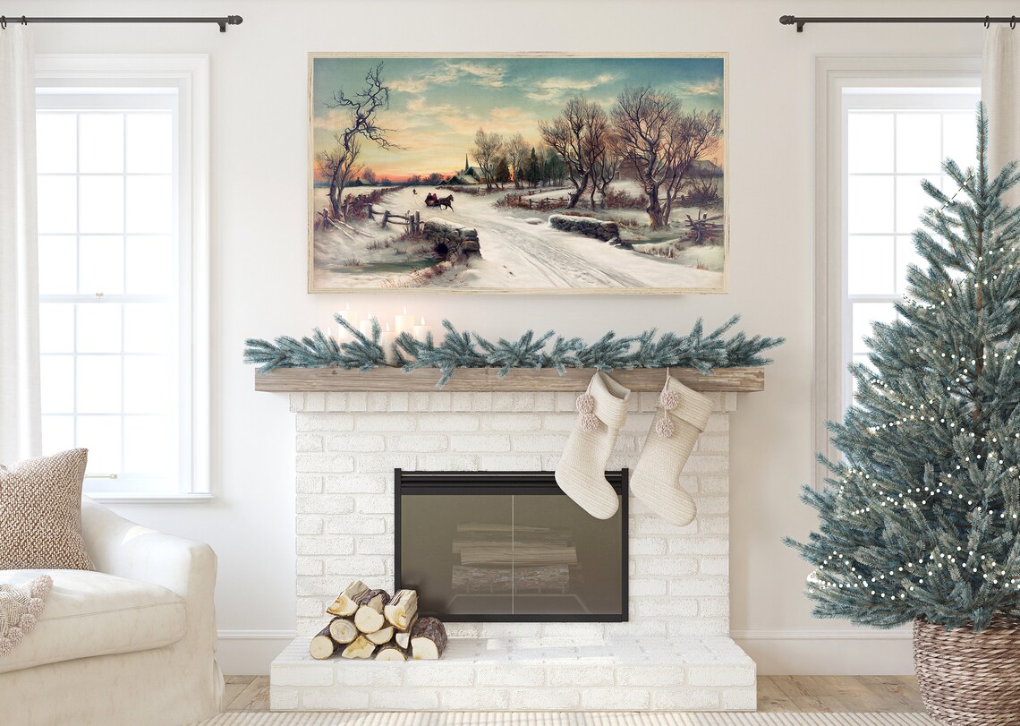 Samsung Frame TV Art Winter Wonderland Tv Christmas Art | Etsy
