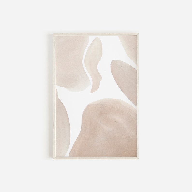 Neutral Watercolor Wash Wall Art Set of 3 Prints Boho | Etsy