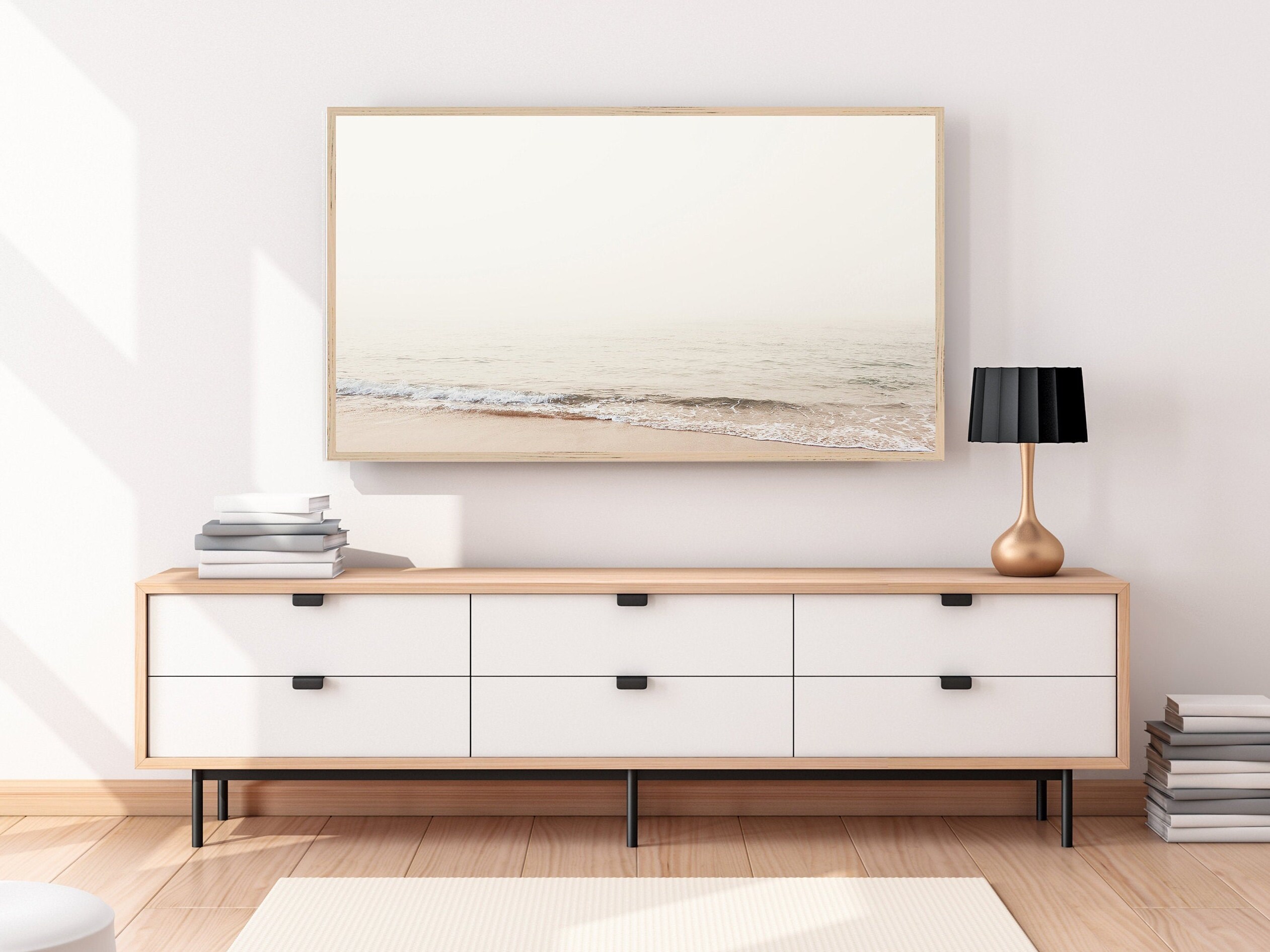 Samsung Frame TV Art Pastel Beach Art for Frame TV Beach - Etsy
