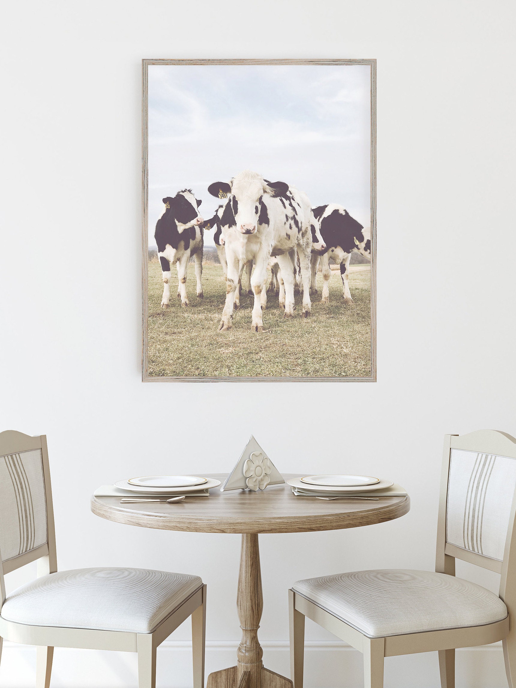 Cow Print Rustic Farmhouse Decor Cattle Wall Art Cow Wall - Etsy