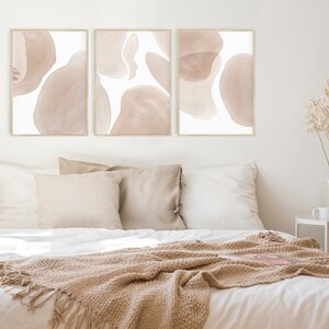 Neutral Watercolor Wash Wall Art, Set of 3 Prints, Boho Gallery Set ...