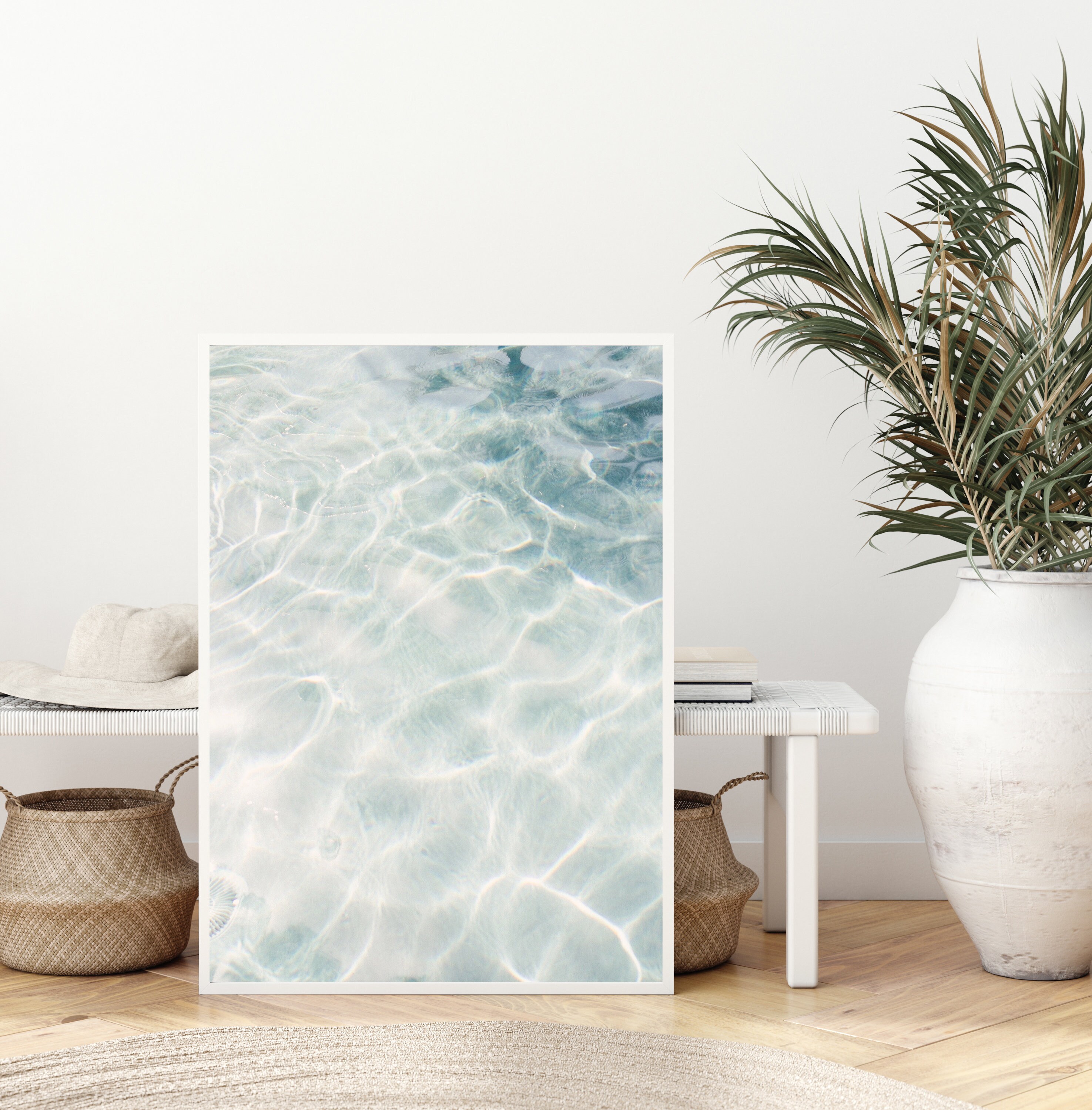 Ocean Waves Wall Art Print, Abstract Water, Waves Print, Beach Wall ...