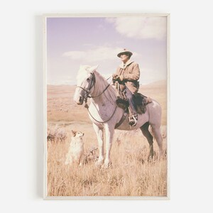 Western Cowboy Print Set of 2 Prints, Pastel Desert Prints, Western ...