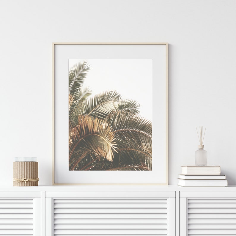 Boho Palm Trees Art Print Tropical Art Print Modern Coastal | Etsy