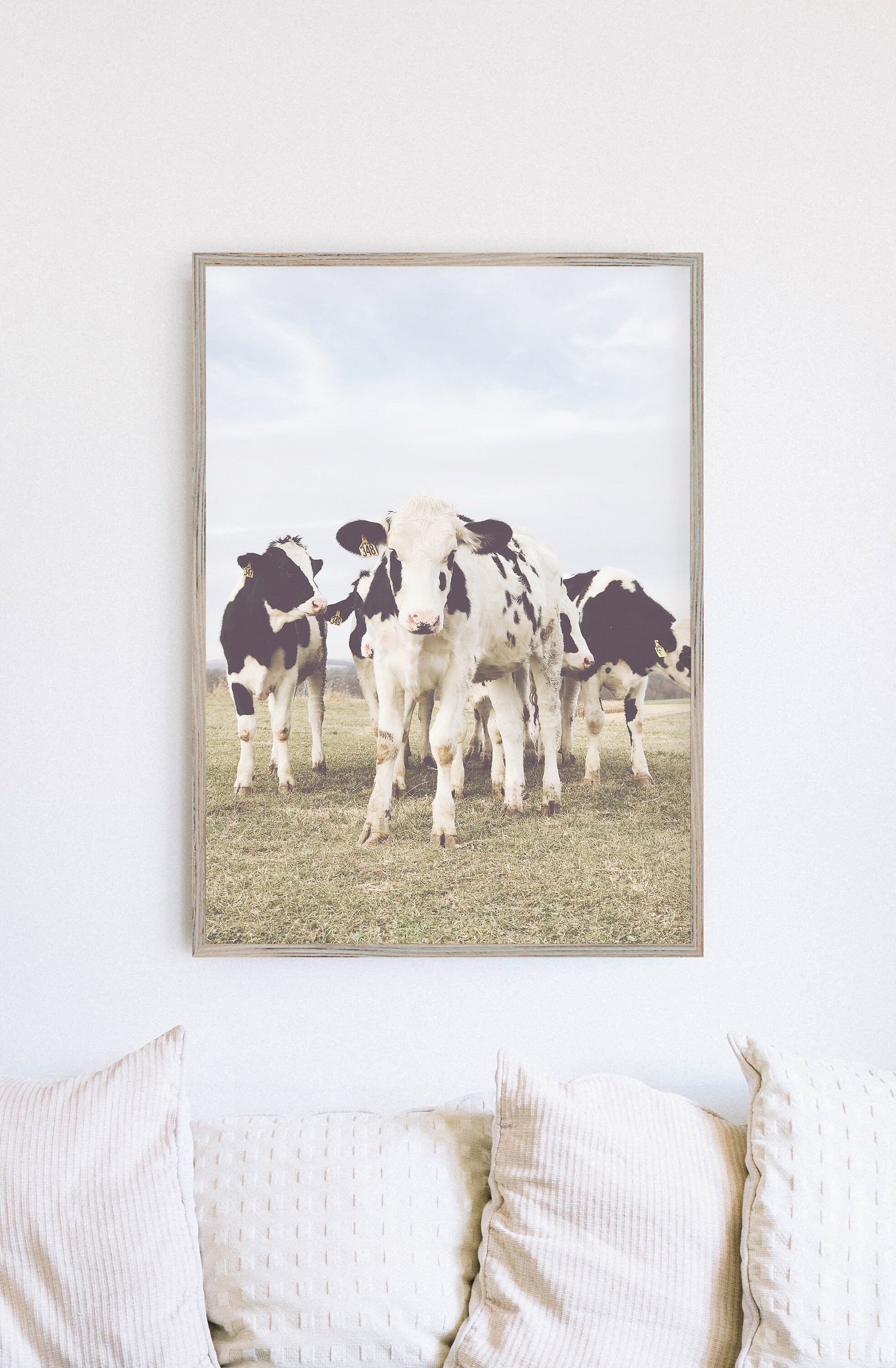 Cow Print Rustic Farmhouse Decor Cattle Wall Art Cow Wall - Etsy