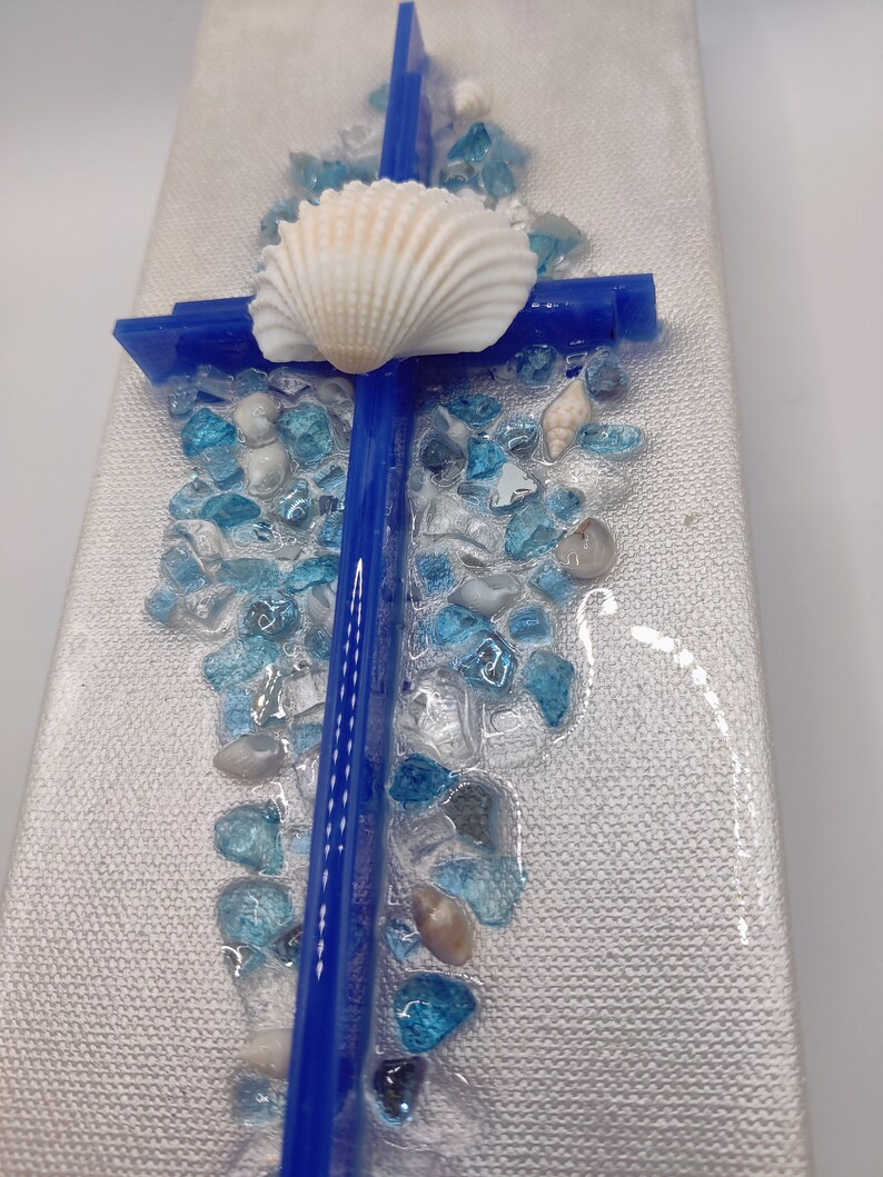 Stained Glass Cross, Cross Wall Décor, Resin Cross, Christian Gift ...