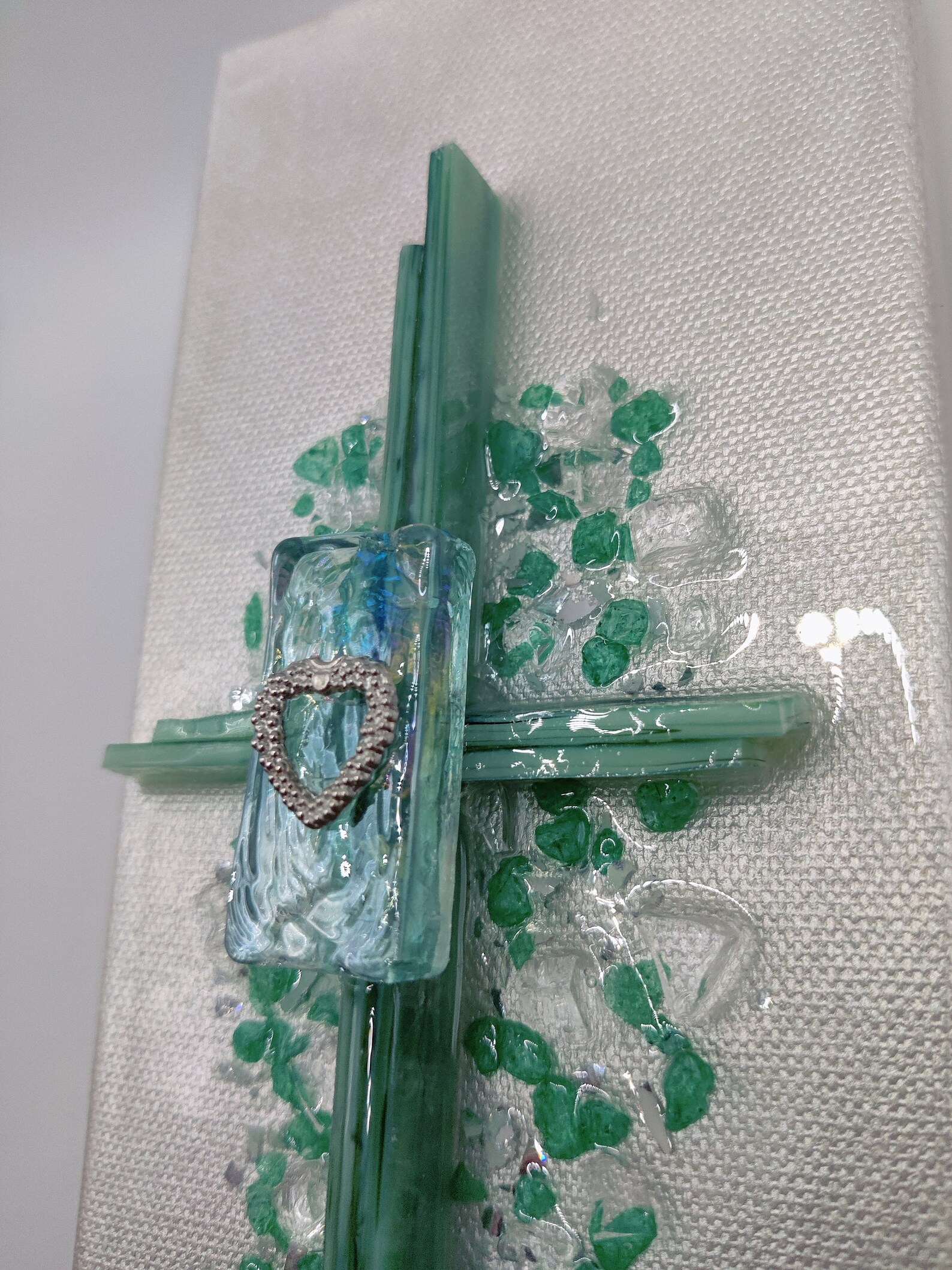 Stained Glass Cross, Cross Wall Décor, Resin Cross, Christian Gift ...