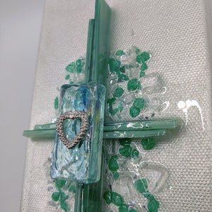 Stained Glass Cross, Cross Wall Décor, Resin Cross, Christian Gift ...