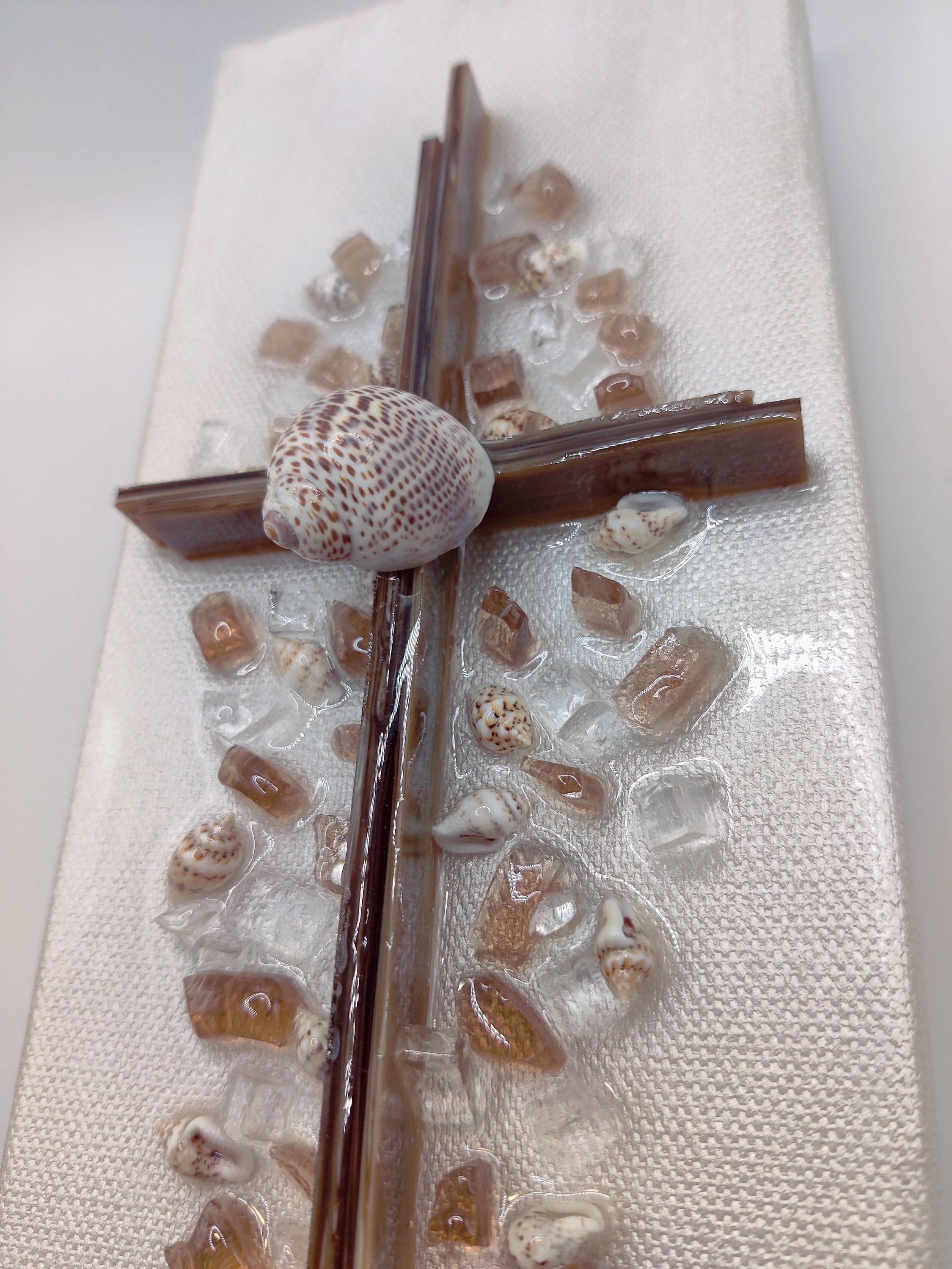 Stained Glass Cross, Cross Wall Décor, Resin Cross, Christian Gift ...