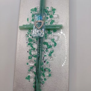 Stained Glass Cross, Cross Wall Décor, Resin Cross, Christian Gift ...