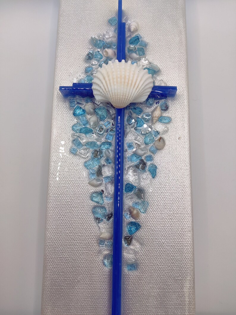 Stained Glass Cross, Cross Wall Décor, Resin Cross, Christian Gift ...