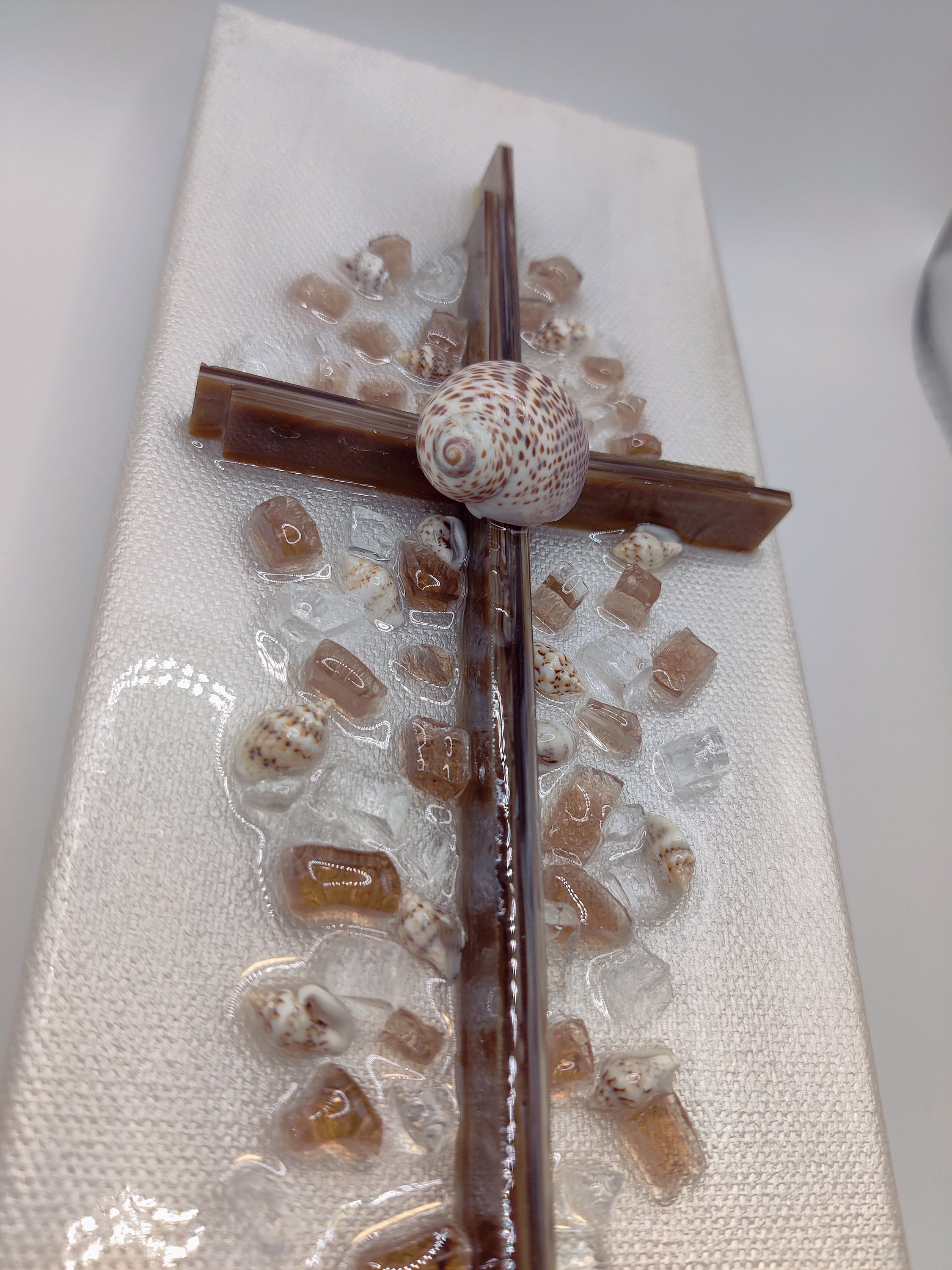 Stained Glass Cross, Cross Wall Décor, Resin Cross, Christian Gift ...