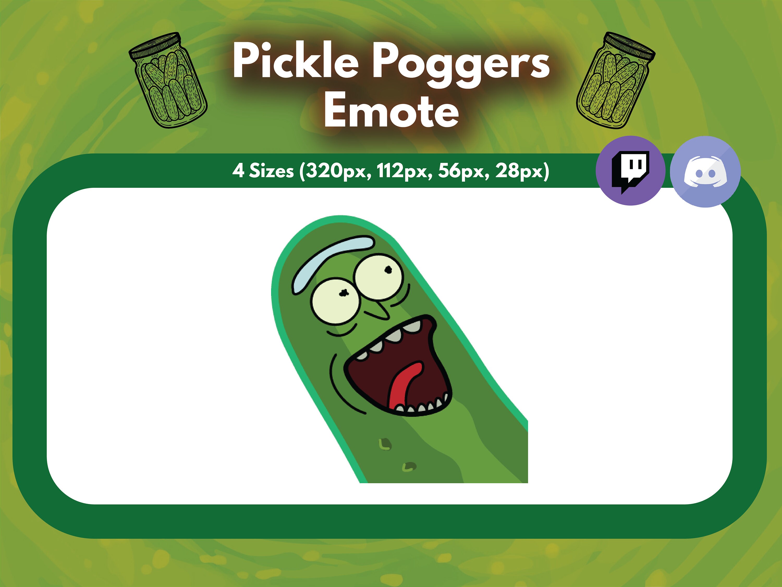 Pickle Poggers Emote/sticker for Twitch/discord - Etsy