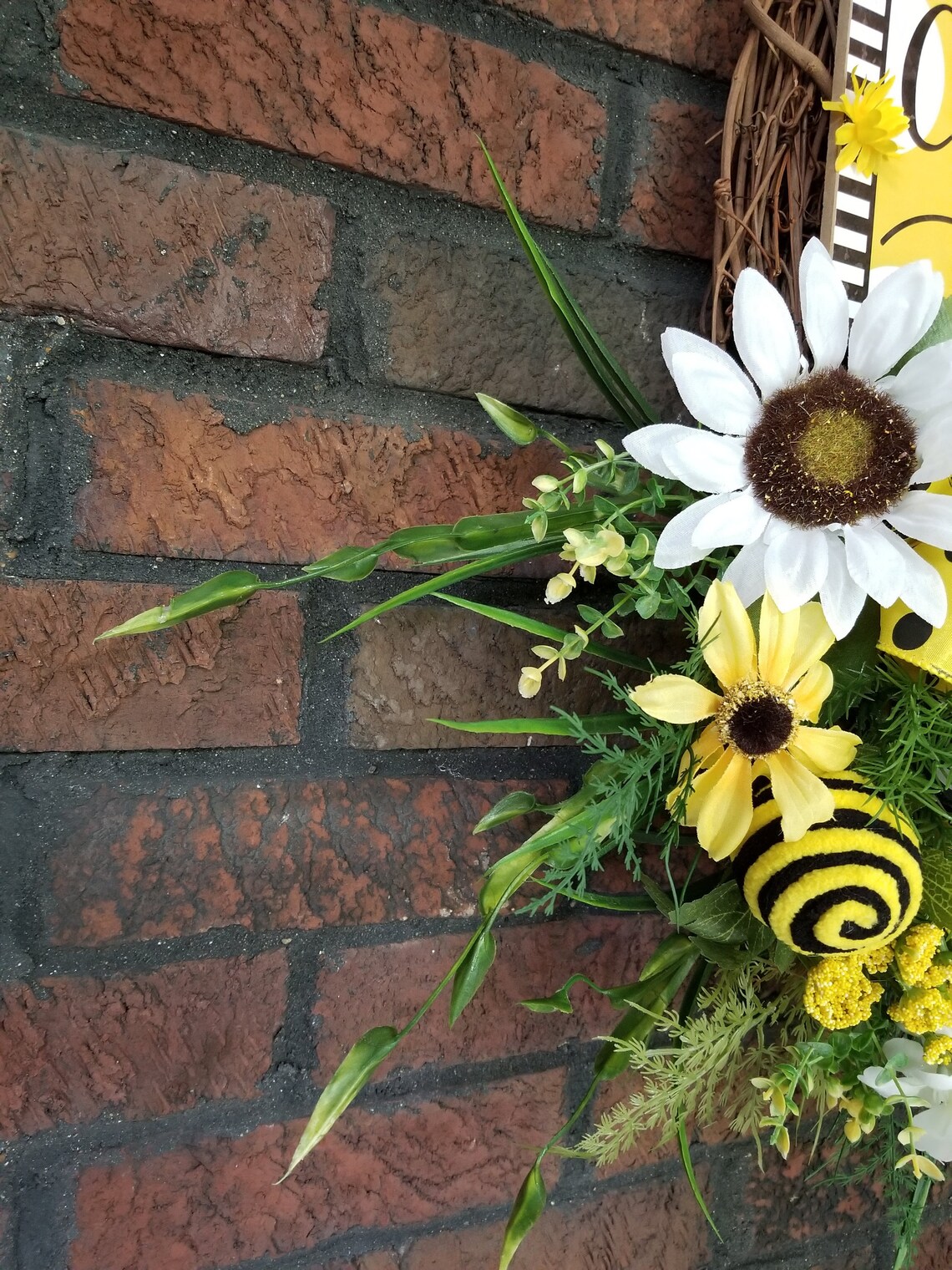 Bee Wreath Bee Decor Bee Wreath for Front Door Bumble Bee | Etsy