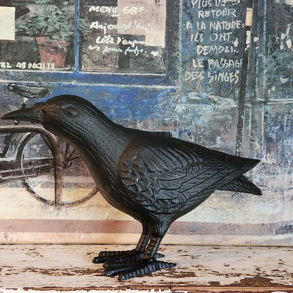 Cast Iron Crow Decor - Etsy